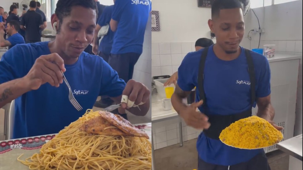Trabalhador viraliza ao mostrar pratos com mais de 1 kg de comida e ...